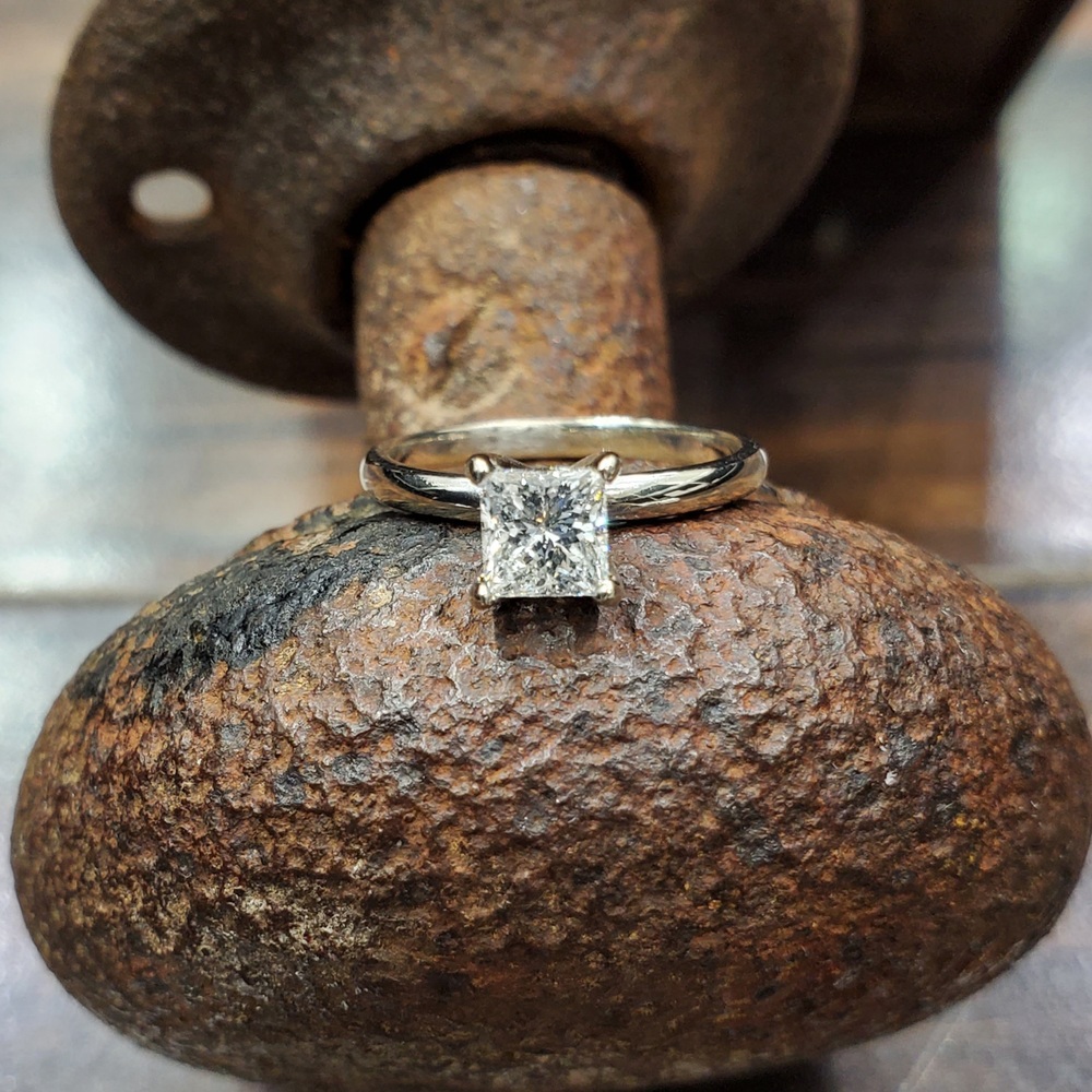Shane Co Princess Cut Diamond Solitaire Ring | Dynasty Jewelry and Loan