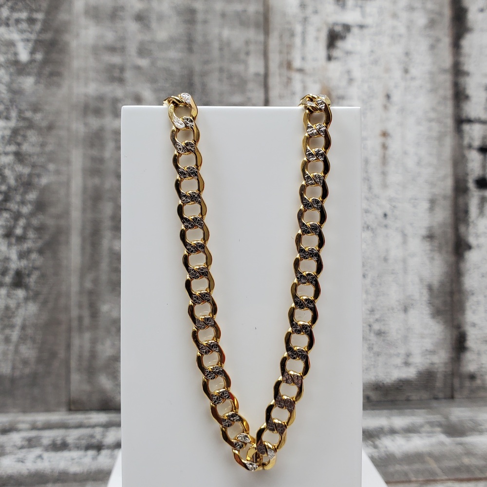 24" 10K Diamond Cut Cuban Link Necklace | Dynasty Jewelry and Loan