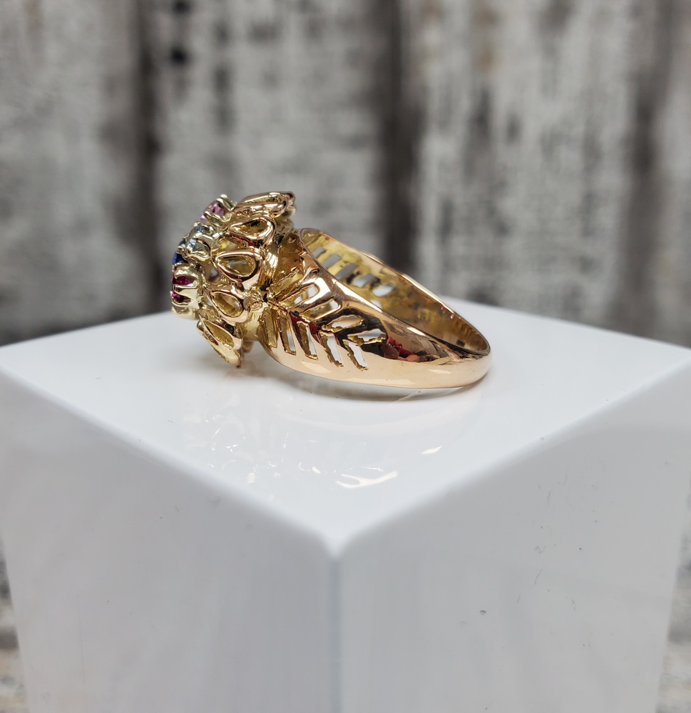 18K Multi Colored Stone Ring | Dynasty Jewelry and Loan