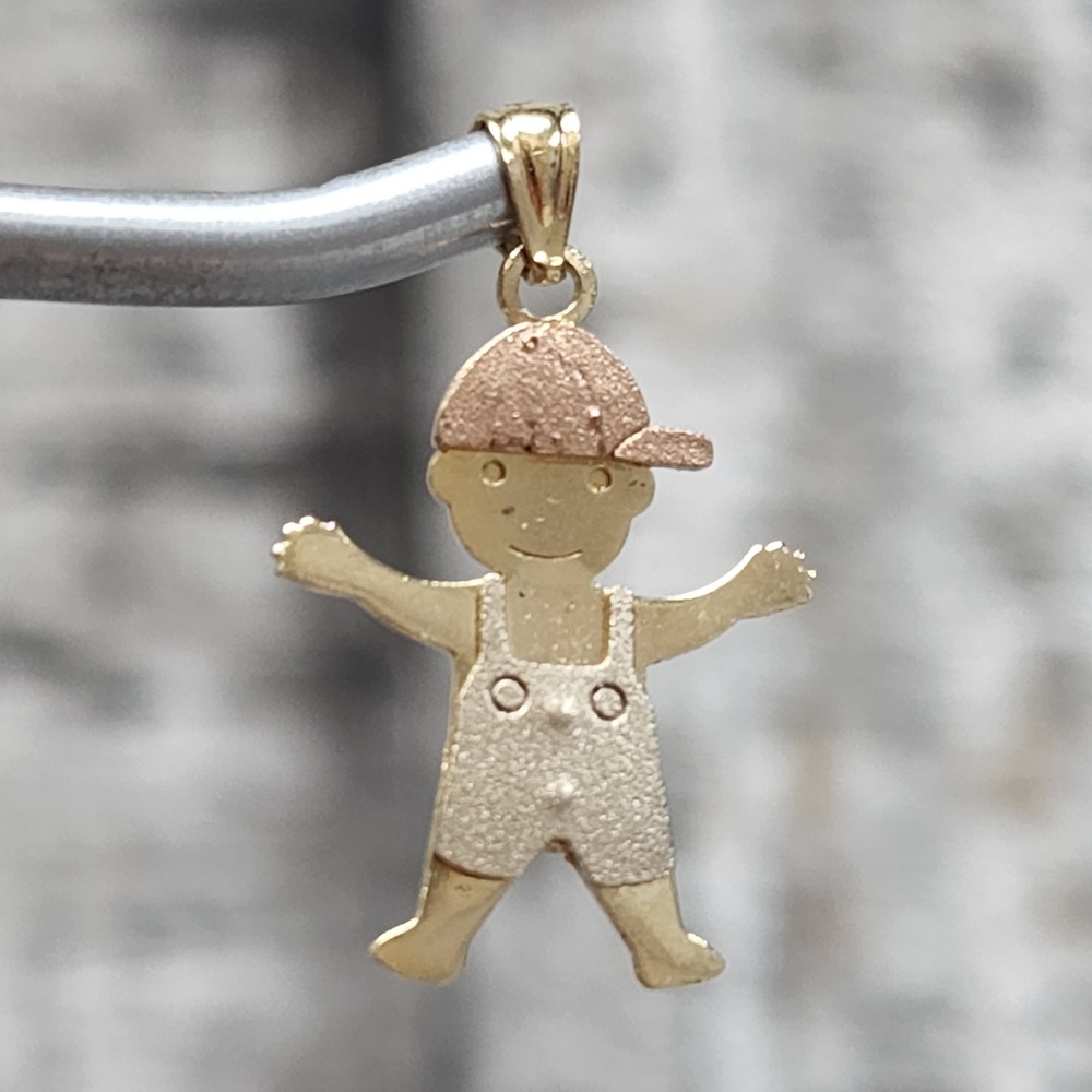 14K TriColor Little Boy Pendant | Dynasty Jewelry and Loan